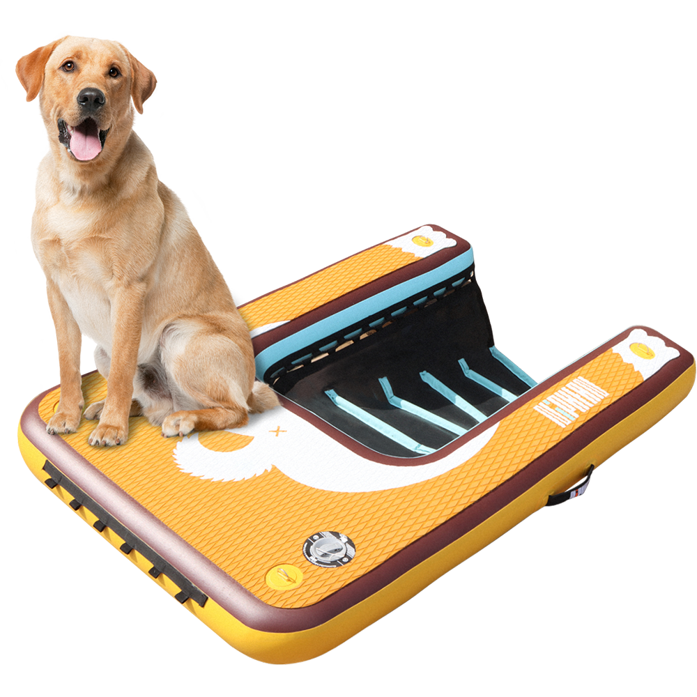 Niphean Inflatable Dog Boat Ramp – Non-Slip, Portable Ramp for Pets Up ...